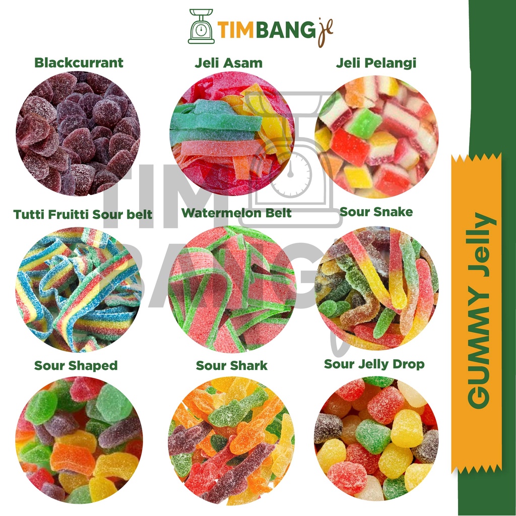 Gummy Jelly Candy – Blackcurrant Sour, Jellybean (350g / 500g / 700g / 800g) | Shopee Malaysia