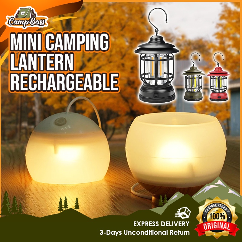 Camping Set Mini Lantern Light Rechargeable Outdoor Tent Hanging Lights ...