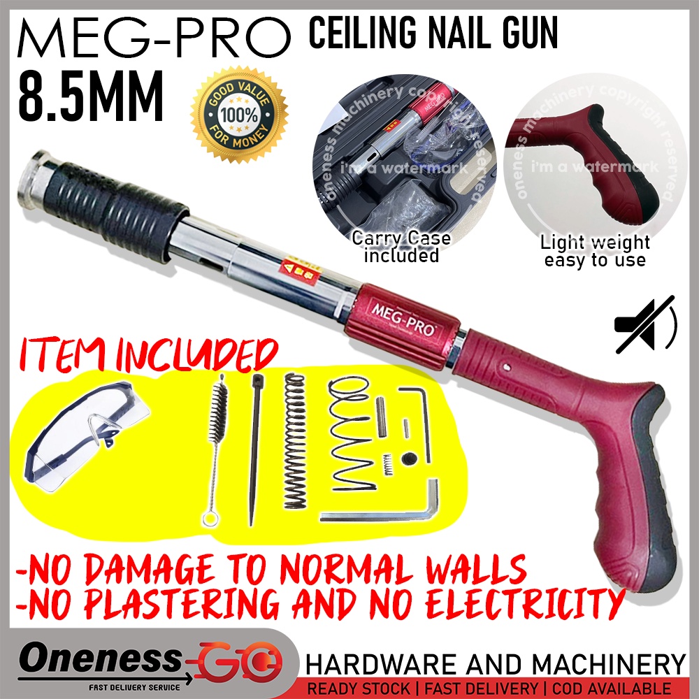 ''MEG PRO'' NAIL GUN BIG RED & BLACK 851 8.5MM (SILENCE) | Shopee Malaysia