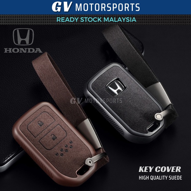 READY STOCK Honda Key Cover Case Car Suede Leather Fob Keychain Honda ...