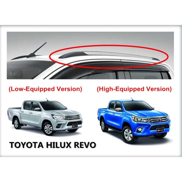 Toyota Hilux Revo Rogue Rocco Roof top rack carrier rail（Skru or Tape ...