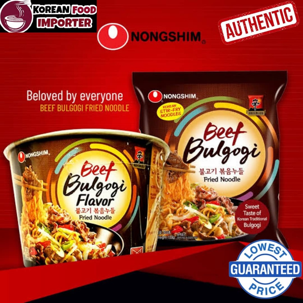 Nongshim Traditional Beef Bulgogi Fried Cup 101g/pouch noodle 103g ...