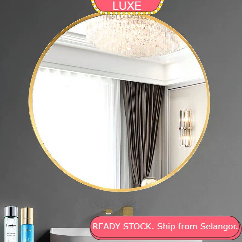 LUXE Aluminum Round Mirror Wall Mirror Vanity Mirror Bathroom Mirror ...