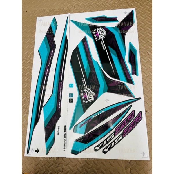 Yamaha Y15 Y15zr Body Cover Stripe Sticker 2022 (ori design) hijau ...
