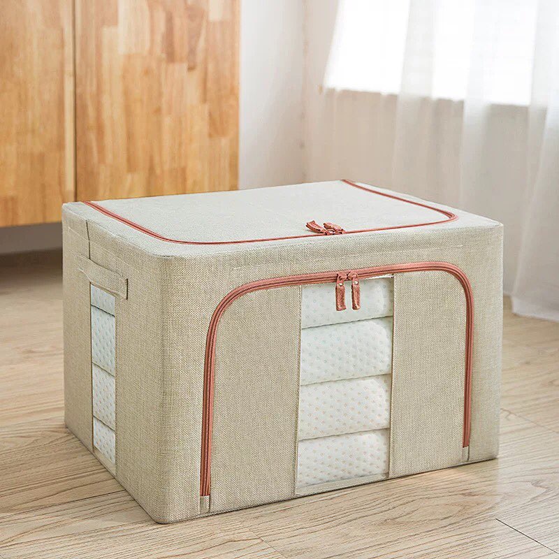 《Mega Deal》22L/66L/100L Large Capacity Foldable Cotton Linen Storage ...