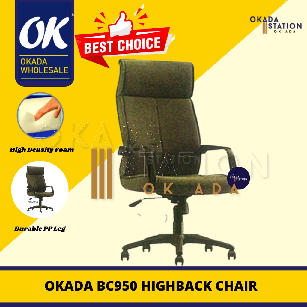 OKADA BC950 Leather HIGHBACK Office Chair / Kerusi Office / Executive ...