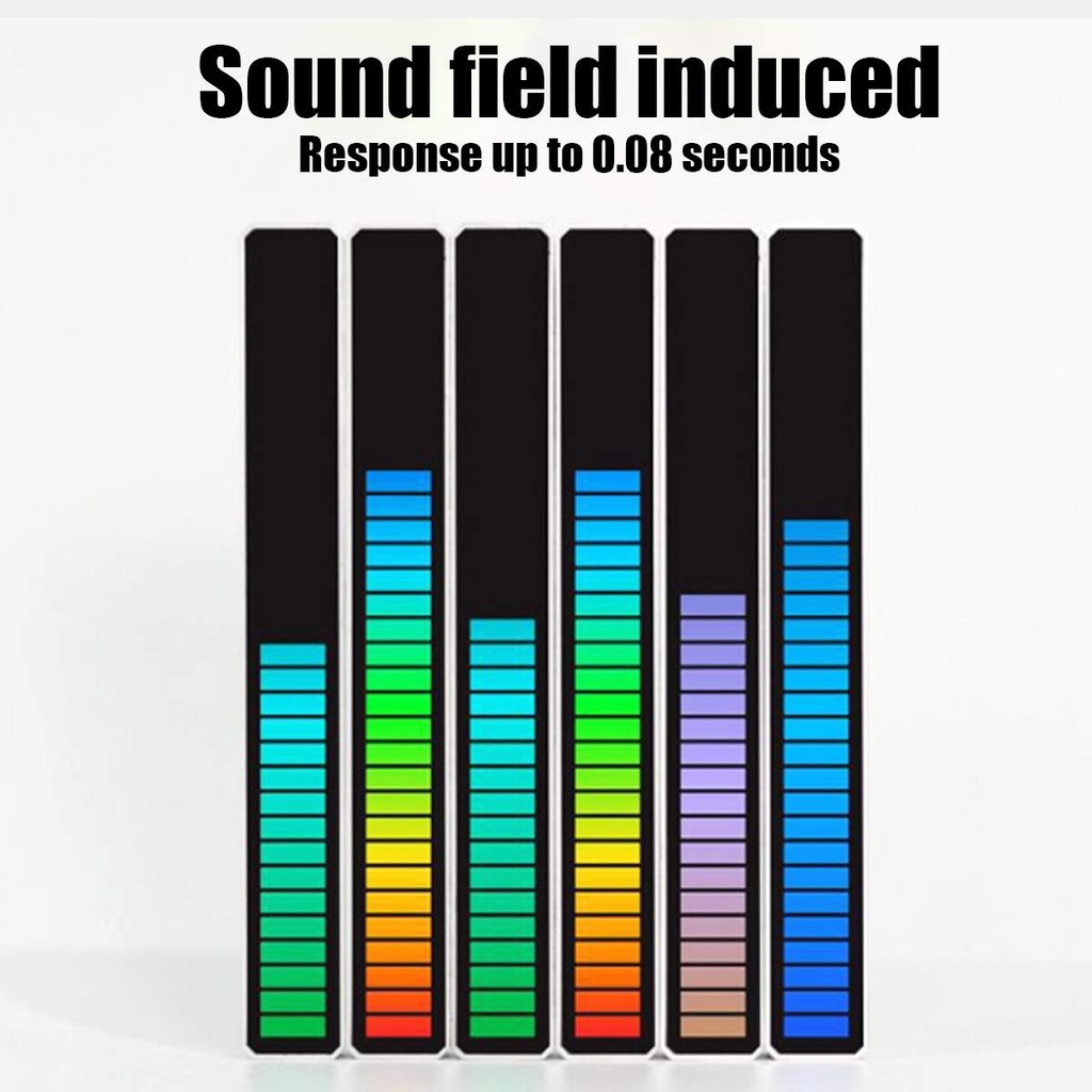 RGB Music Sound Control LED Level Light Bar Creative Novelty Rhythm ...