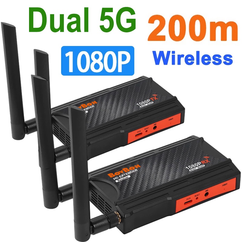 200m Wireless HDMI Transmitter and Receiver Display Dongle Extender ...