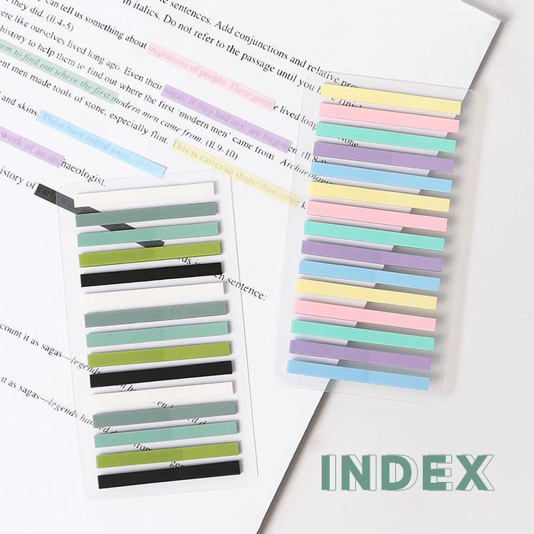 Ultra-Fine Transparent Sticky Notes Morandi Color Index Label Stickers ...