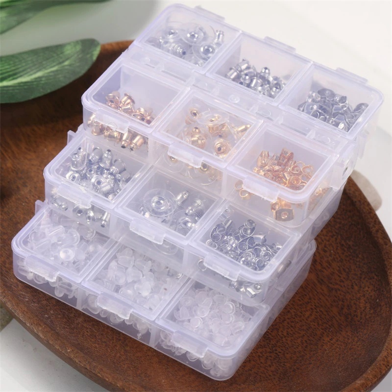 Brooch Stoppers Plug Silicone Stud Transparent Plastic Anti-Allergic ...