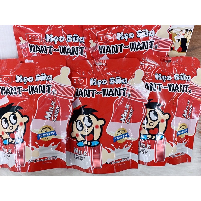 Delicious Want Want soft milk candy 126g pack | Shopee Malaysia