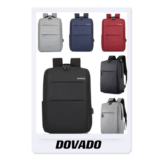 [DOVADO]Unisex Laptop Backpack USB Charging Port Water Resistant Bag ...