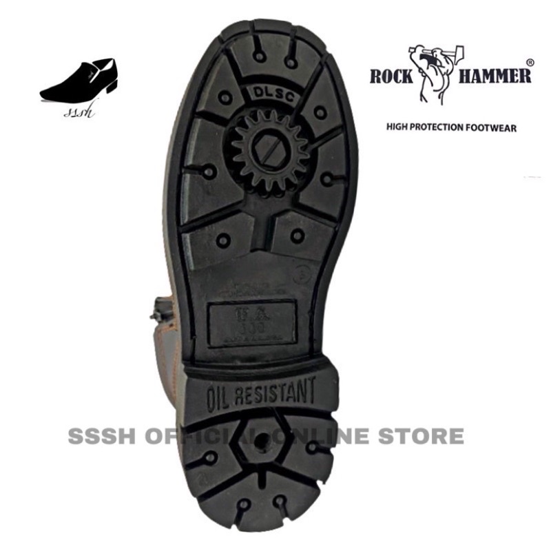 💯ORIGINAL ROCK HAMMER SAFETY SHOE/BOOT MID HIGH CUT DOUBLE ZIP/KASUT ...