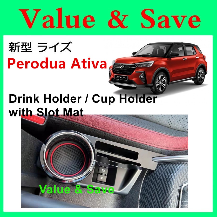 Perodua Ativa Cup Holder Drink Holder Center Card Holder Organizer Coin ...