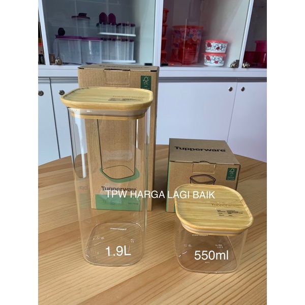 Tupperware Bamboo Glass Jar (1pc) | Shopee Malaysia