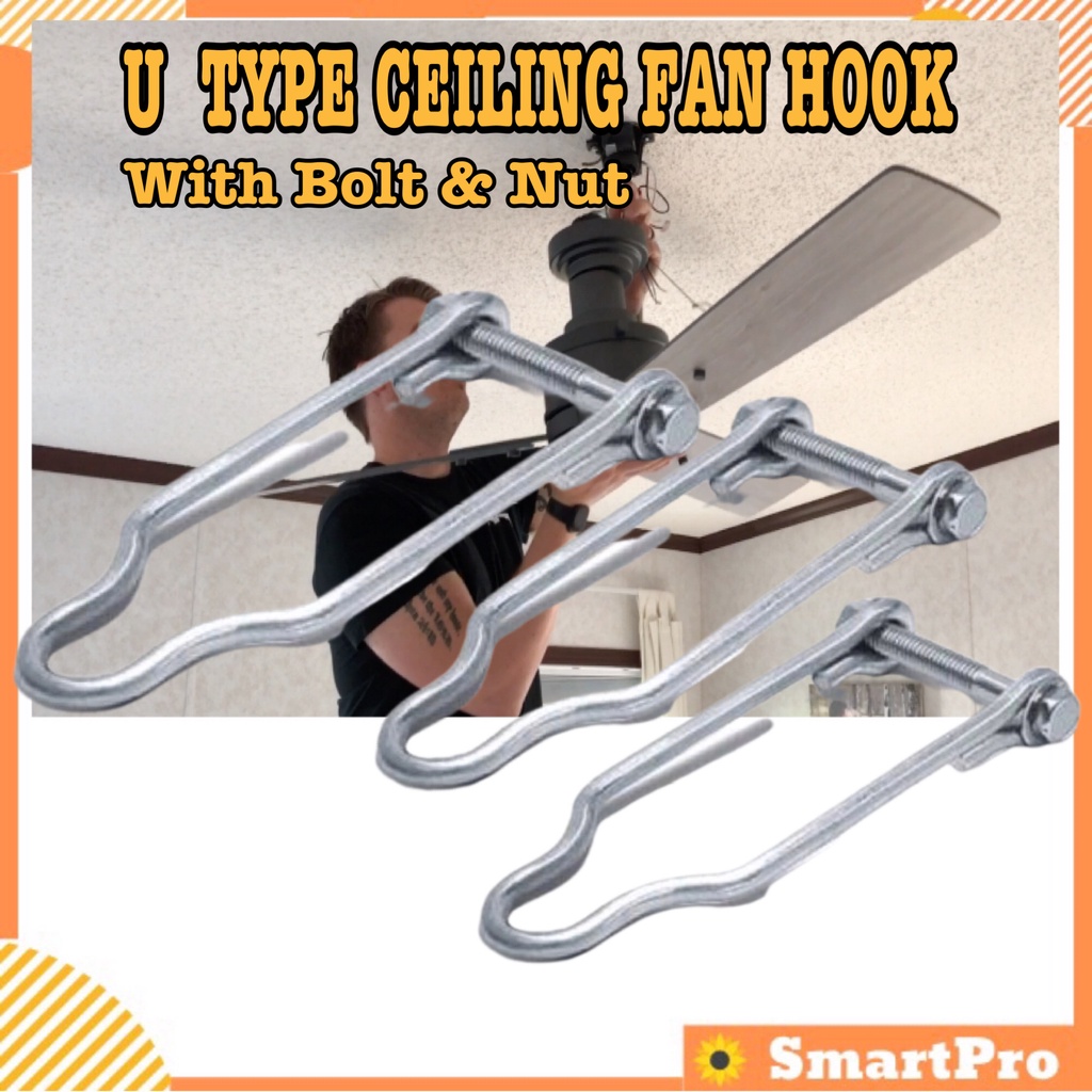 U Type Ceiling Fan Hook U Shape With Bolt & Nut For Ceiling Fan ...