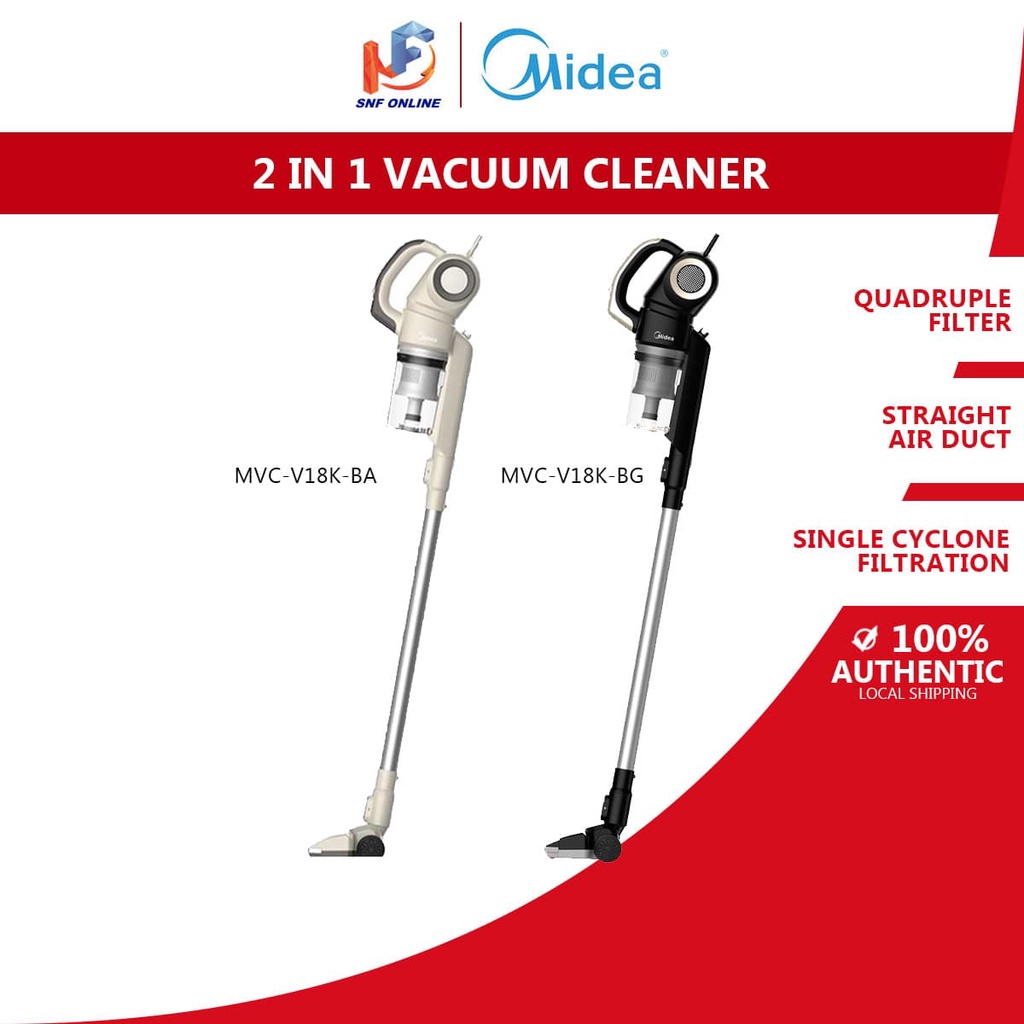 Midea Corded Vacuum Cleaner 2 In 1 Stick And Handheld MVC-16P MVC-16PBG ...