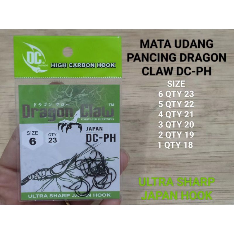 MATA UDANG PANCING DRAGON CLAW DC-PH HIGH CARBON HOOK ULTRA SHARP ...