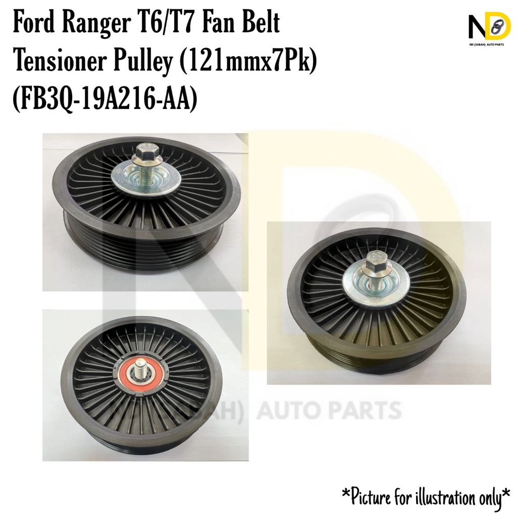 FORD RANGER T6 / T7 FAN BELT TENSIONER PULLEY (OD-121MMx7PK) (FB3Q ...
