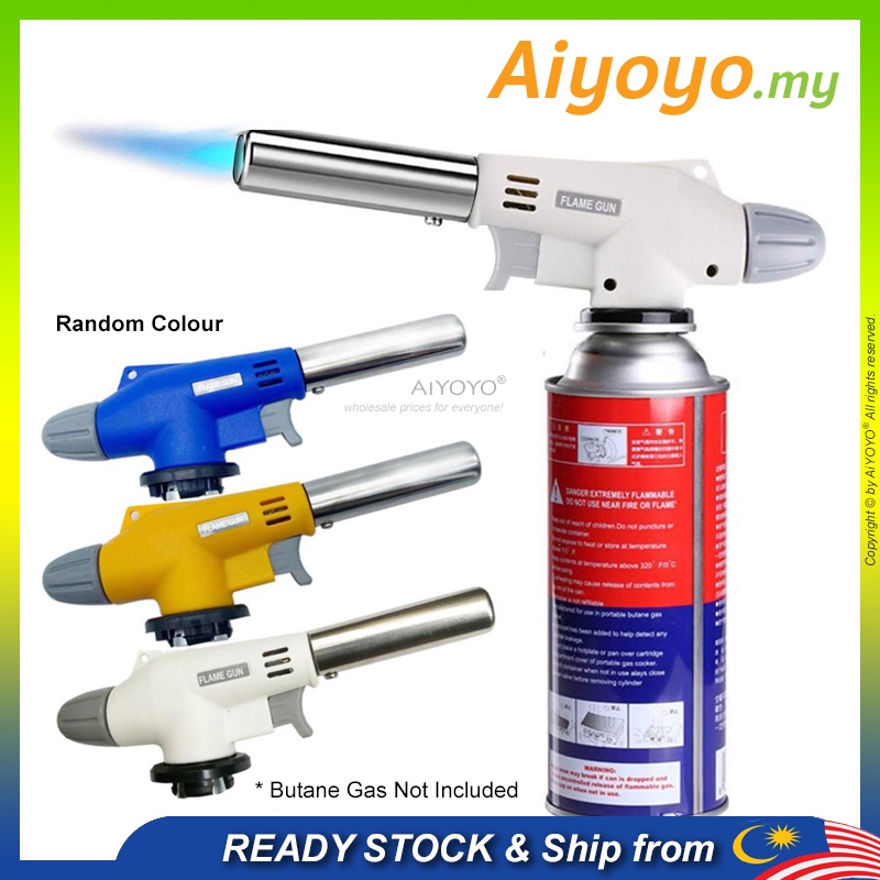 Portable Flame Gun Gas Torch Butane Burner Pistol Gas Blow Torch ...