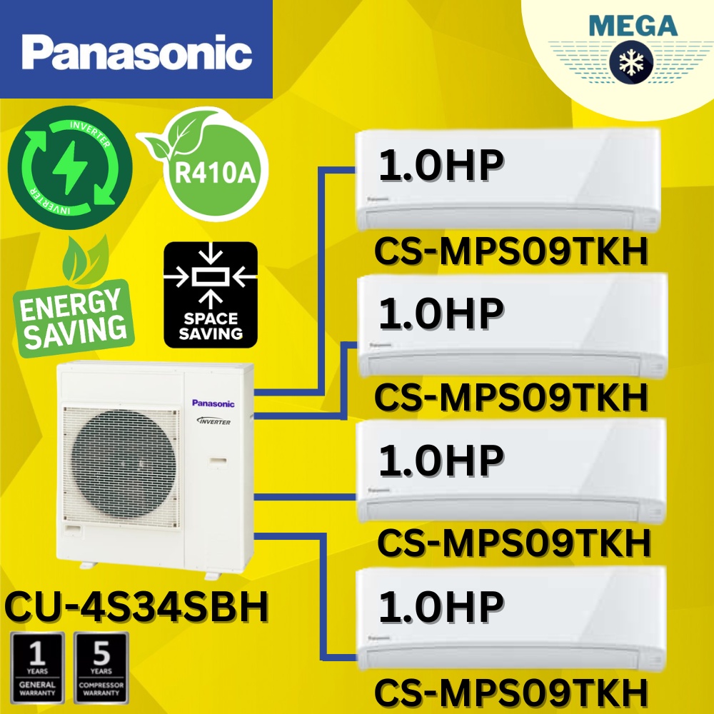PANASONIC MULTI-SPLIT AIR COND R410a INVERTER [ OUTDOOR 3.5HP ...
