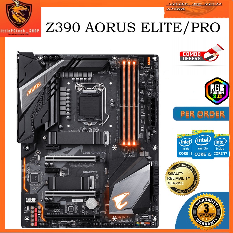 Gigabyte/ Z390 AORUS Elite motherboard | Shopee Malaysia