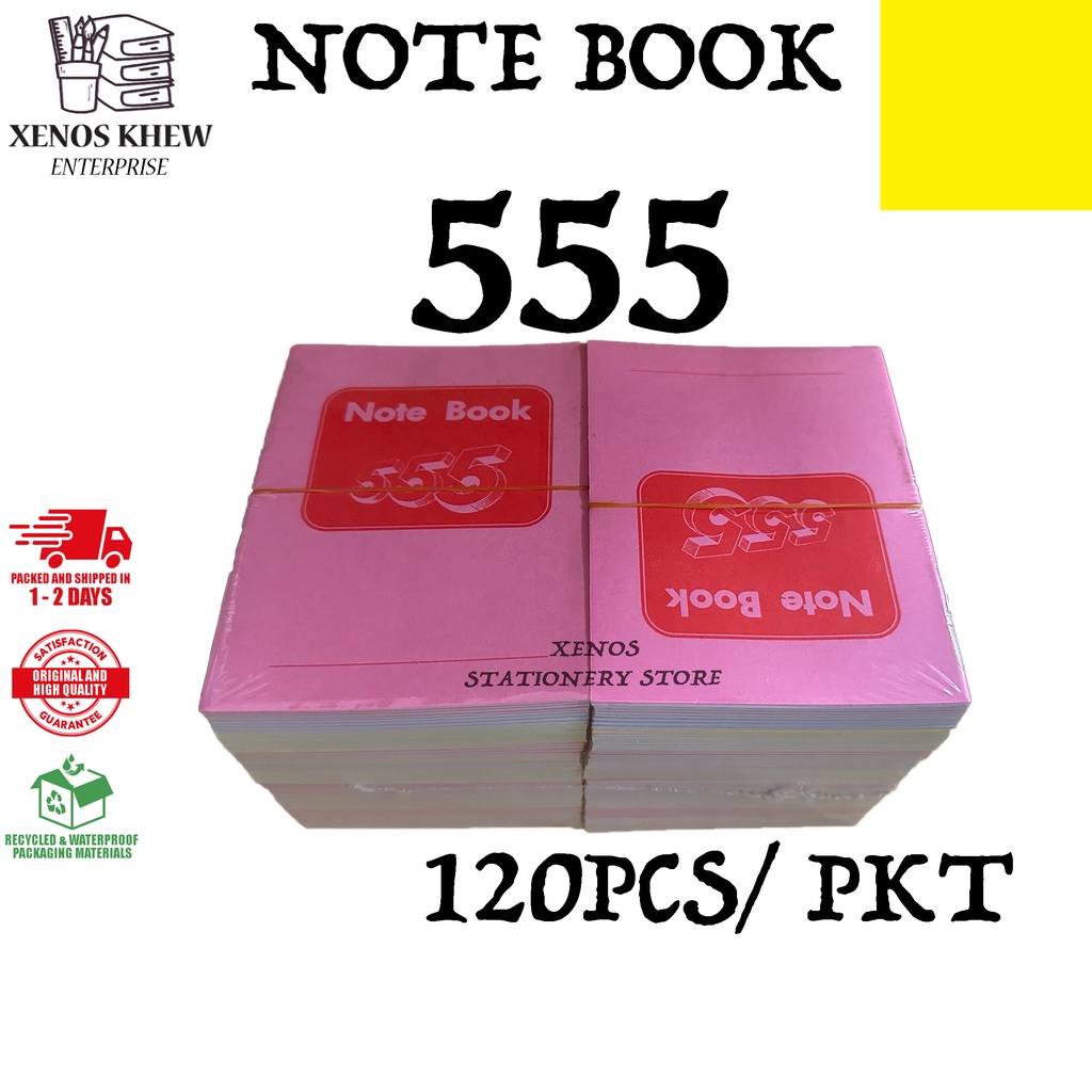 NOTE BOOK 555 [ 120 PCS/ PKT] / NOTE BOOK 888 [ 60PCS/ PKT ](READY STOCK) | Shopee Malaysia