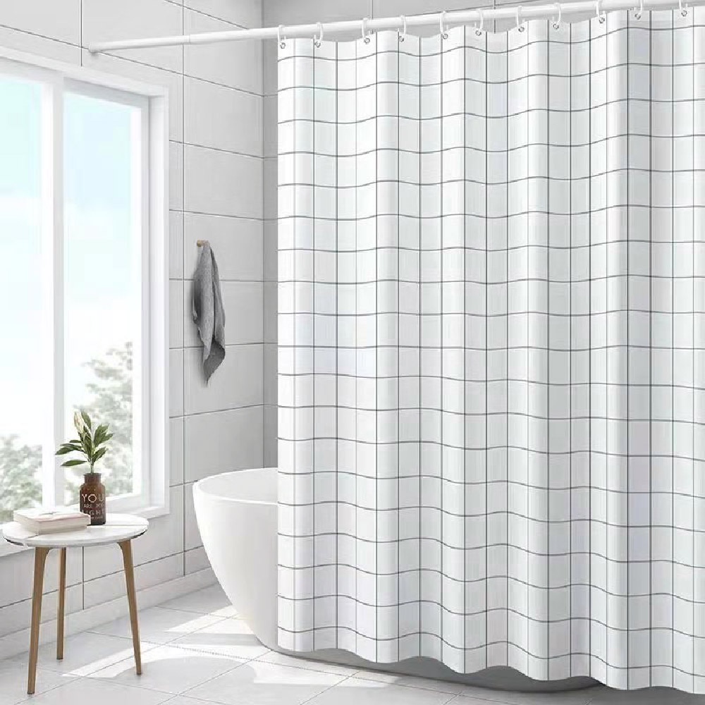 Worthbuy Bathroom Shower Curtain Printed Peva Waterproof Curtain
