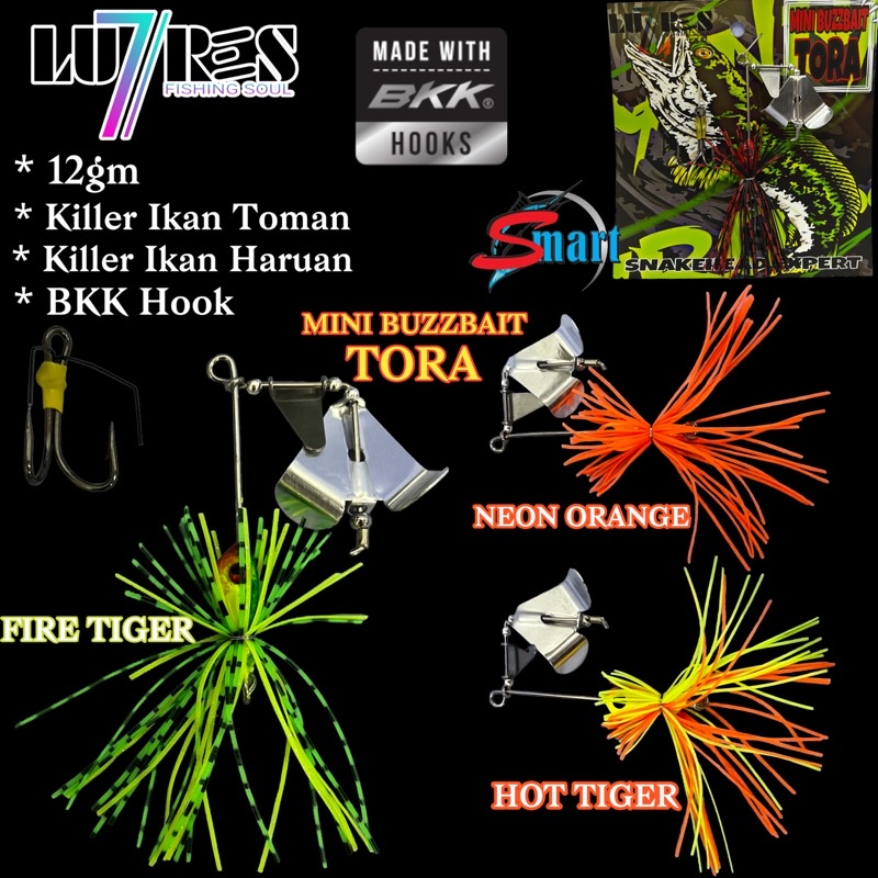 SEVEN LURES MINI BUZZBAIT TORA 12gram BUZZ BAIT HARUAN Toman Spinner ...