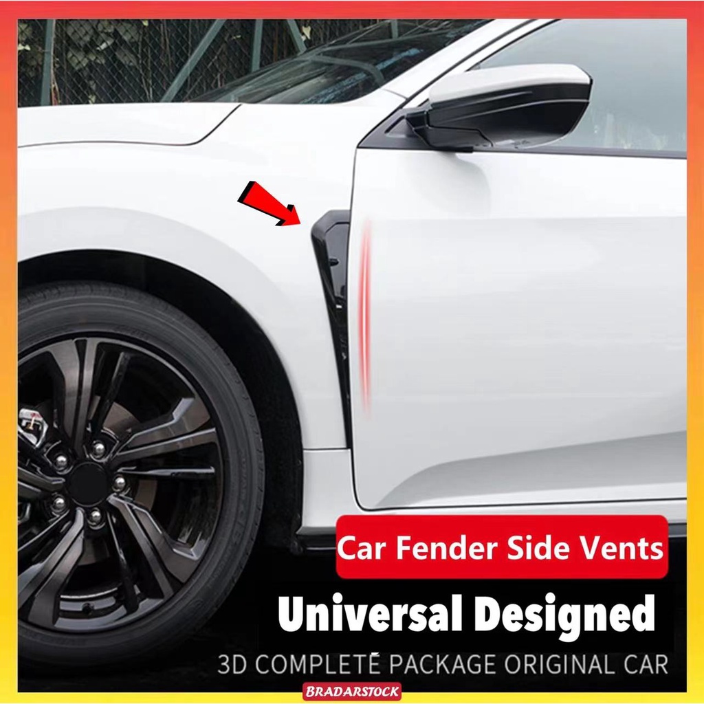 2pcs Universal Car Side Fender Vent Cover Air Vent Fender Flare Car ...
