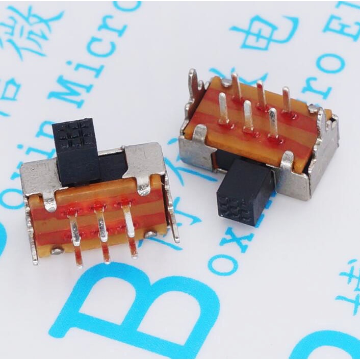 Sk22d02 Handle Length 5mm Toggle Switch SK-22D02 6 Pin 2P2T Horizontal Double Link Sliding ...
