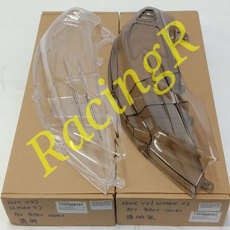 YAMAHA NVX V2 NMAX V2 AIR FILTER COVER 15 TRANSPARENT BLACK CLEAR ACC ...
