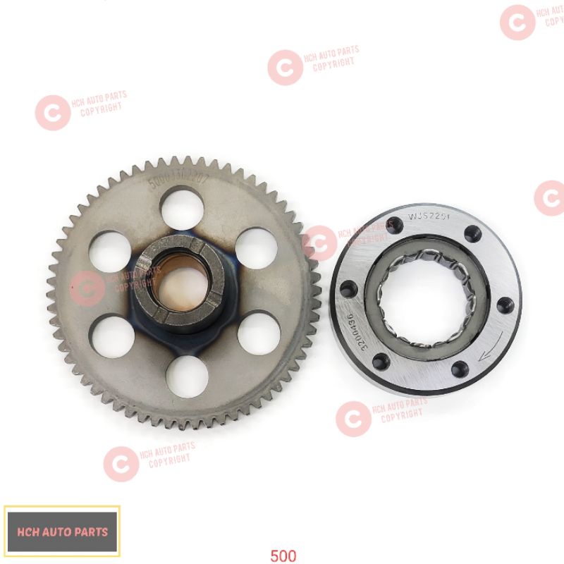 STARTER ONE WAY BEARING ASSY (WITH GEAR) - BENELLI - LEONCINO 500/ 502C ...