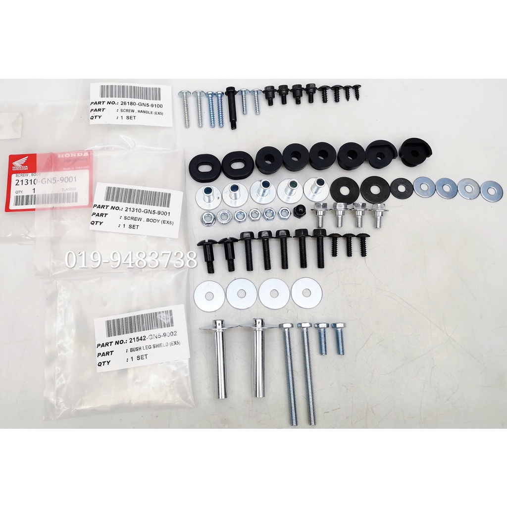3 in 1 - Body Cover Screw Full Complete Set EX5 Dream Handle Frame ...