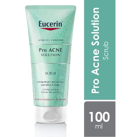 NEW Eucerin Pro Acne Solution Scrub 100ml Face cleanser (Pencuci muka ...