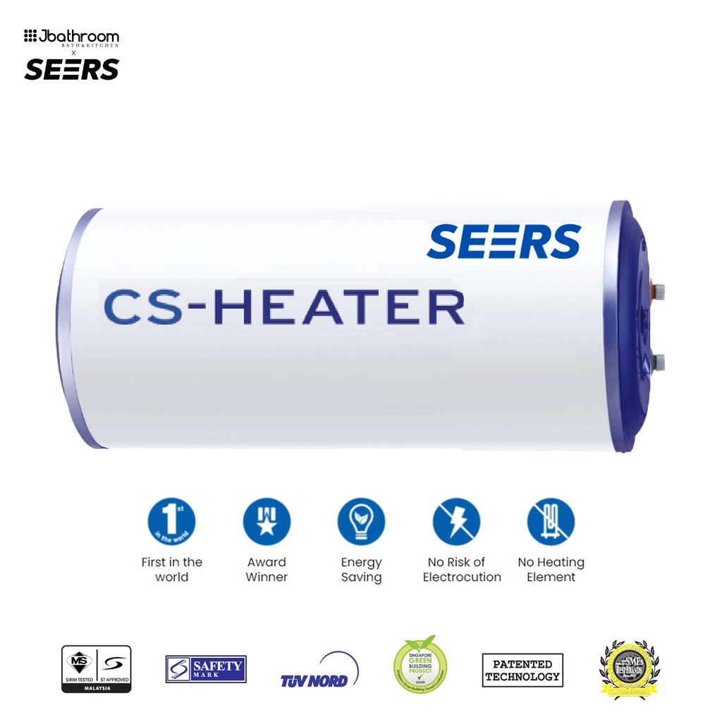 SEERS CS Series CS-60LE 60 liter horizontal single tank storage water ...