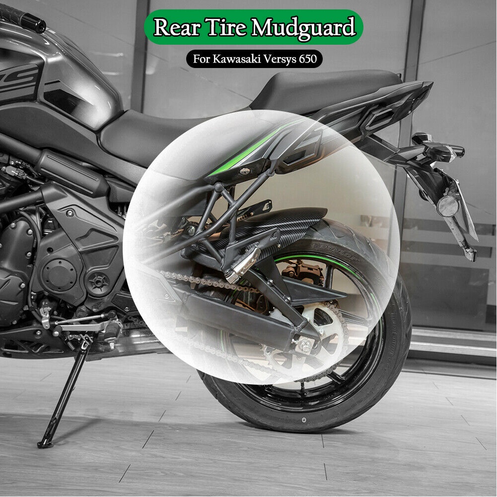 LJBKOALL Carbon Rear Tire Hugger Mudguard Fender Extension Mudflap ...