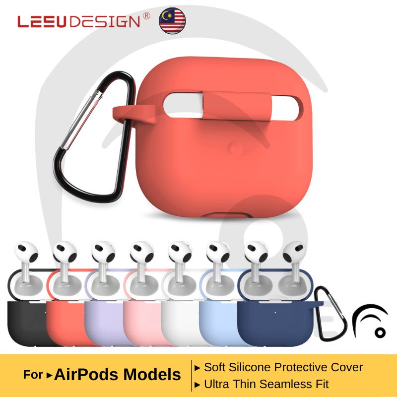 LEEU Wireless EarBuds Case for AirPods 3 2 1 Air Pods Soft Silicone ...