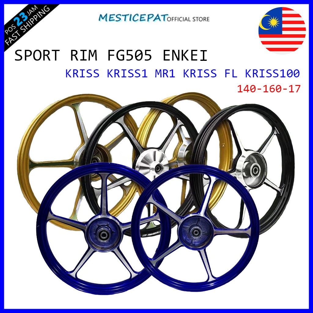 FG 505 FG505 SPORT RIM ENKEI KRISS KRISS 1 MR1 KRISS FL KRISS 100 140-160-17 FREE T-SHIRT ENKEI ...