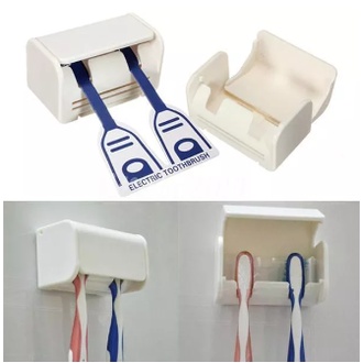 (NQT84) Wall-Mounted Suction Toothbrush Storage Bathroom Shelf Tooth ...