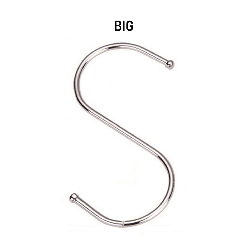 𝗥𝗘𝗦𝗜𝗦𝗧𝗔𝗡𝗧 𝗪𝗘𝗜𝗚𝗛𝗧 》Stainless Steel S Shape Hook Multipurpose Thick Metal ...
