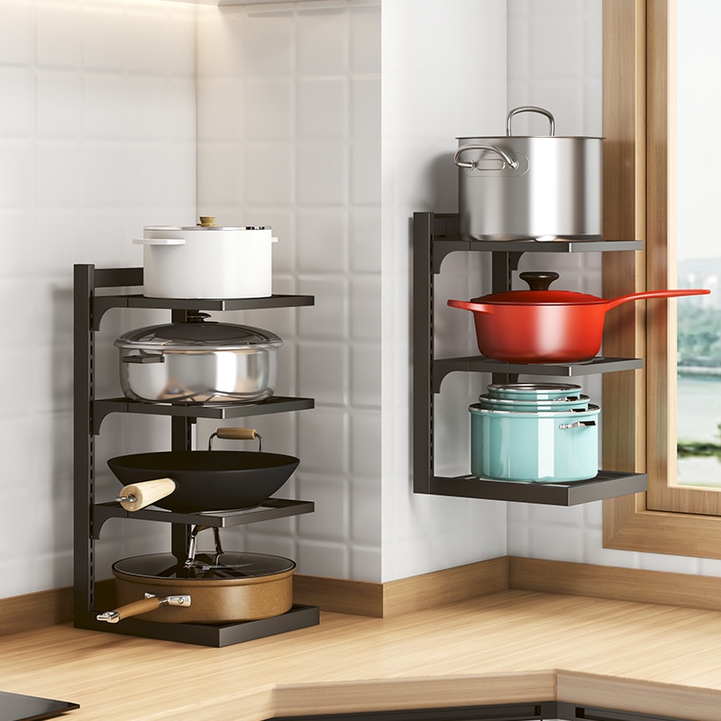 Kitchen Pot Rack Multi-Layer Storage Rack Narrow Slit Frame Countertop ...