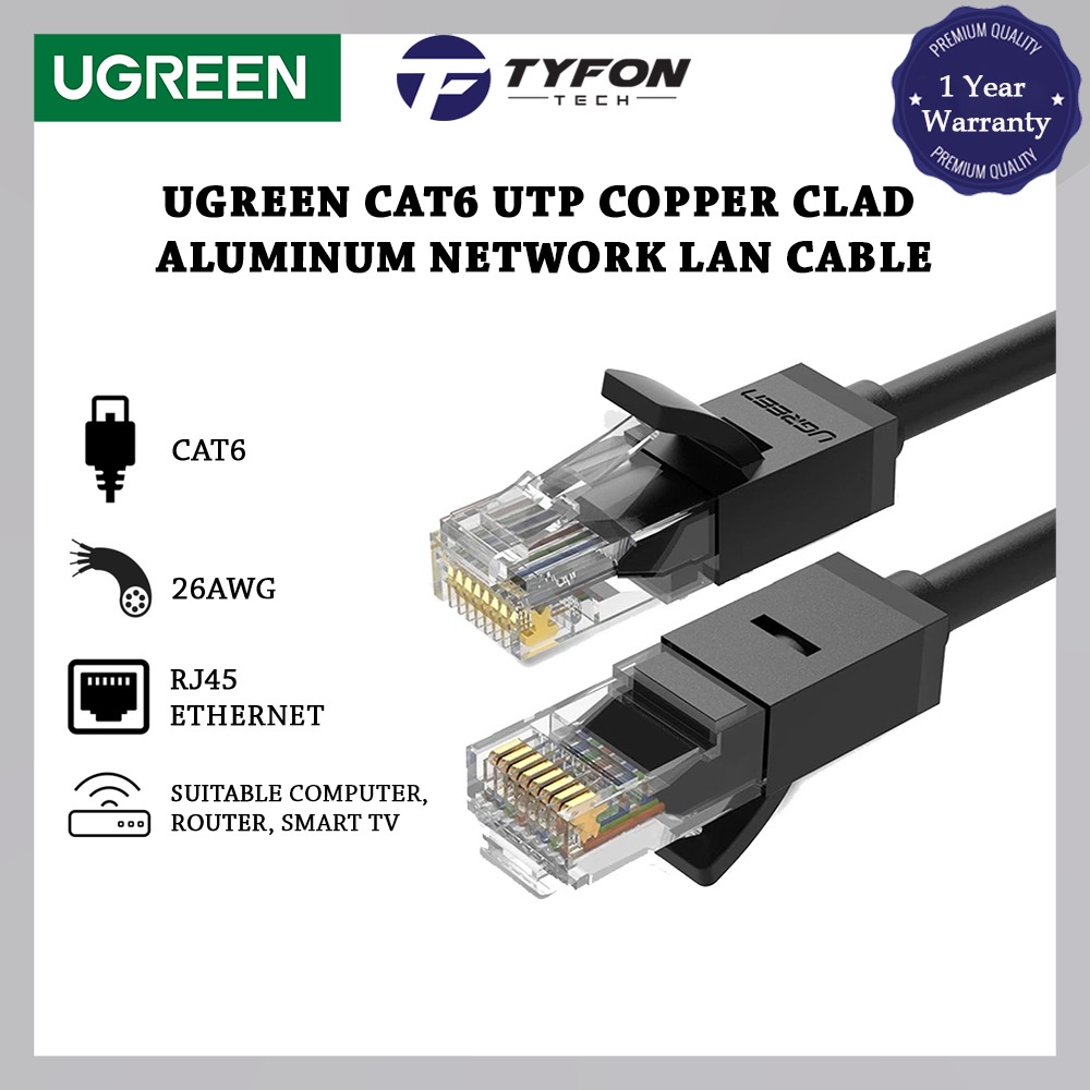 UGREEN CAT6 UTP RJ45 Ethernet Network LAN Cable Connect To Laptop ...