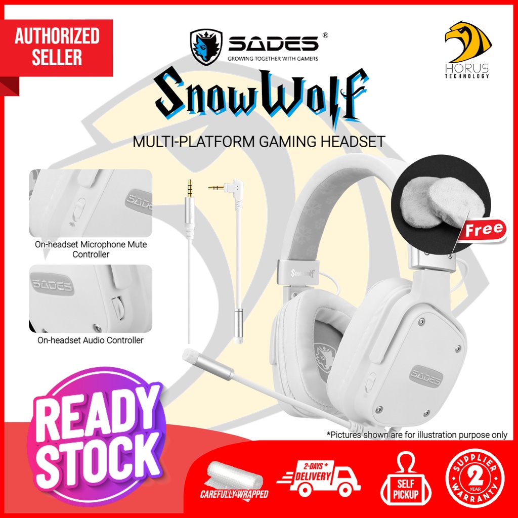 Sades Snowwolf Gaming Headset | Shopee Malaysia