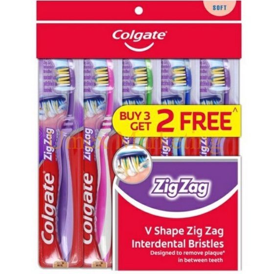 Colgate Zig Zag Toothbrush Soft / Medium ( Buy 3 free 2) | Shopee Malaysia