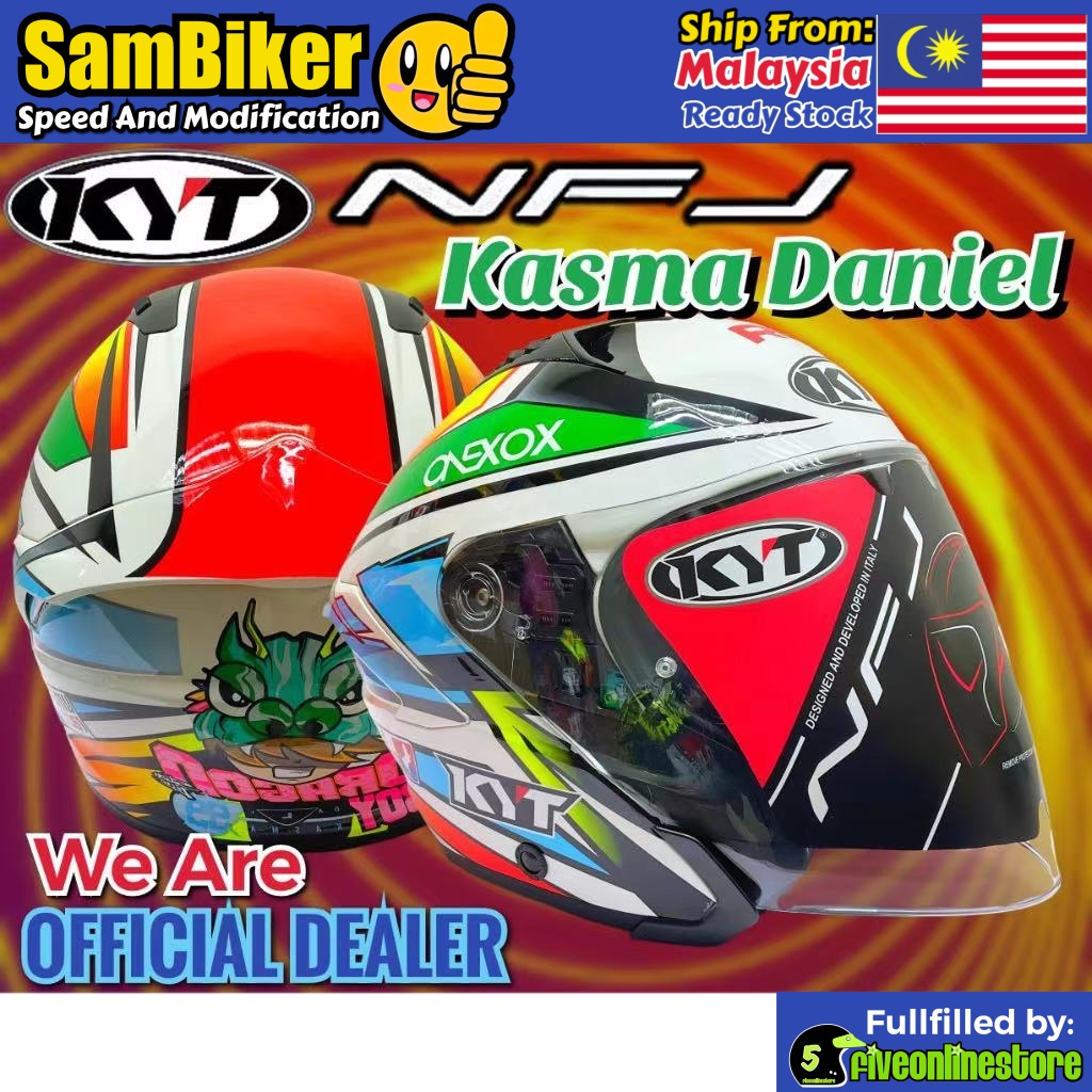 KYT NFJ Helmet Kasma Daniel X Series 100% ORIGINAL Double Visor NF-JET ...
