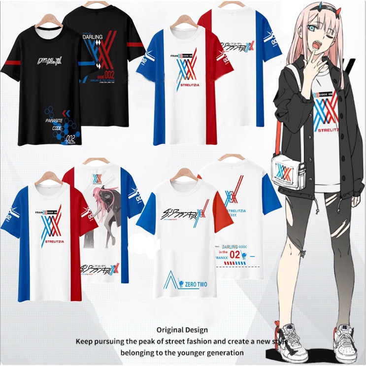 DARLING in the FRANXX T Shirt Japanese Anime Men's Fashion Women Loose ...