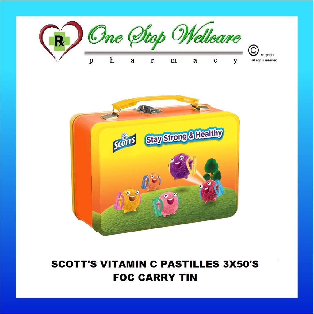 SCOTT'S VITAMIN C PASTILLES 3X50'S (MANGO + PEACH + BLACKCURRANT) FOC ...