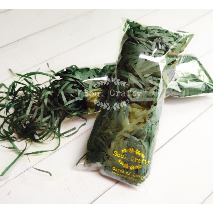 Christmas tree green 10gm shredded paper, shredded paper for xmas gift ...