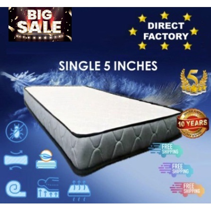 Single Size Mattress Foam High Density Foam 4” / 5" Inch 4 5 Inci ...